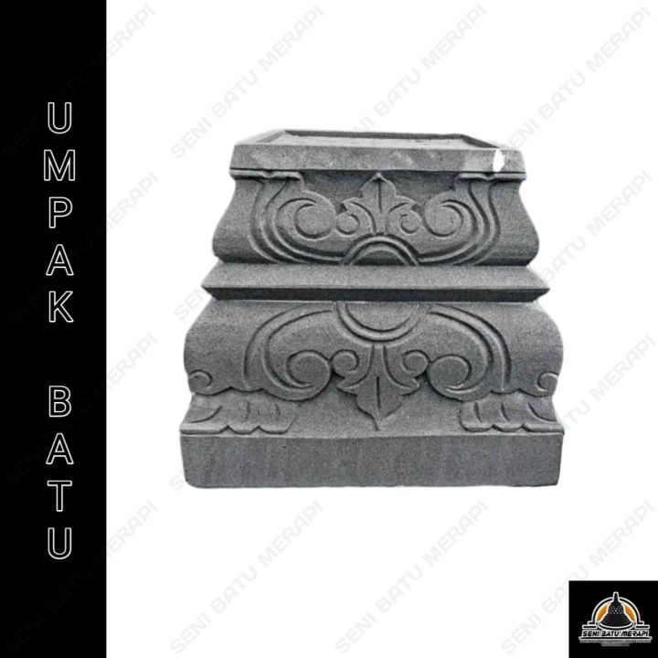 Umpak Ukir batu asli 100% (ukuran 30x30x22) | Lazada Indonesia