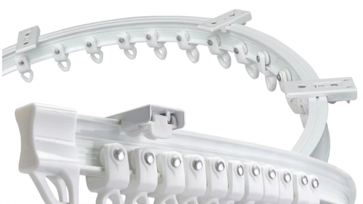 5M Flexible Ceiling Mounted Curtain Track Rail Straight Slide Windows ...