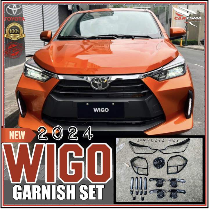 ALL NEW TOYOTA WIGO 2023 2024 GARNISH SET MATTE BLACK (wigo 2024 ...