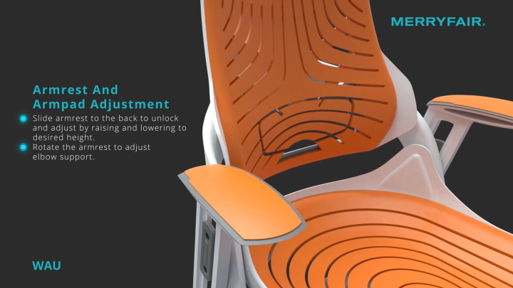 Merryfair WAU Network Mesh Ergonomic Chair for Back Pain – Adjustable ...