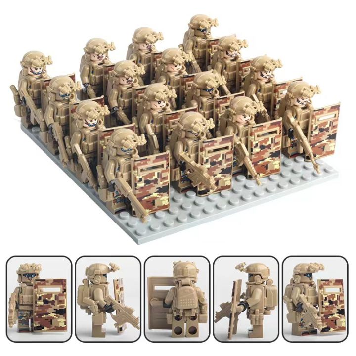 Building block Military minifigures Ghost SWAT Special Forces Weapons ...