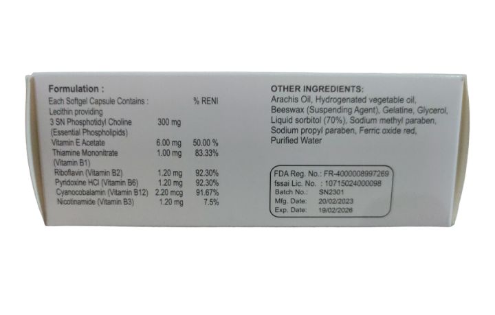 SN Phos - Essential Phospholipids Lecithin with Vitamins Food ...
