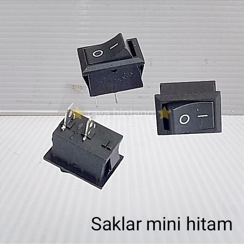 2 Biji Saklar mini hitam rocker switch 2 pin | Lazada Indonesia