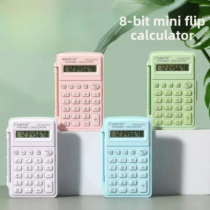 Fresh Macaron Color Version Mini Clamshell Computer Portable Calculator ...