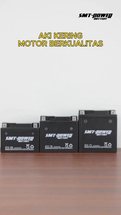 Baterai Aki Motor SMTPower STZ-7V 12V 7AH 10HR STZ5S-3B STZ-7S 12V 5AH 10HR STZ-5S 12V 4AH 10HR ...