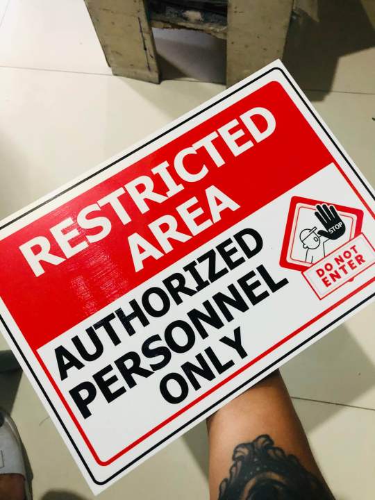 Restricted Area Signage | Lazada PH