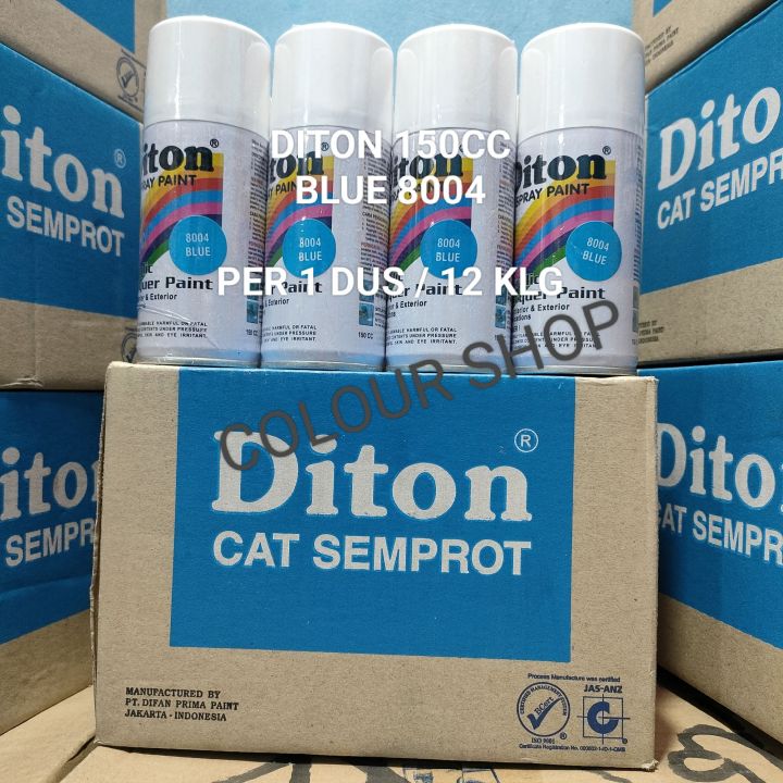 Pilok Cat Diton Blue 8004 Per 1 Dus /12 klg Stabilo Biru 150cc Harga ...