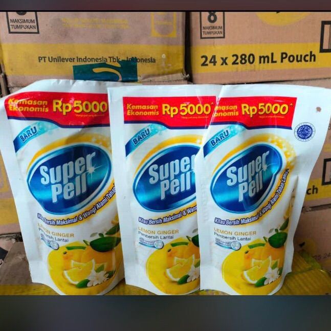 Pembersih Lantai Super Pell 280ml x 24pcs (1dus) | Lazada Indonesia