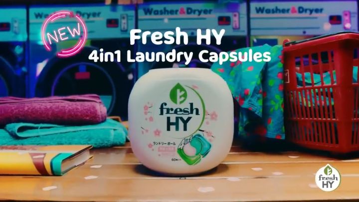 Fresh HY 4-in-1 Laundry Capsules 24pcs x 8 Refill Packs ( Cherry ...