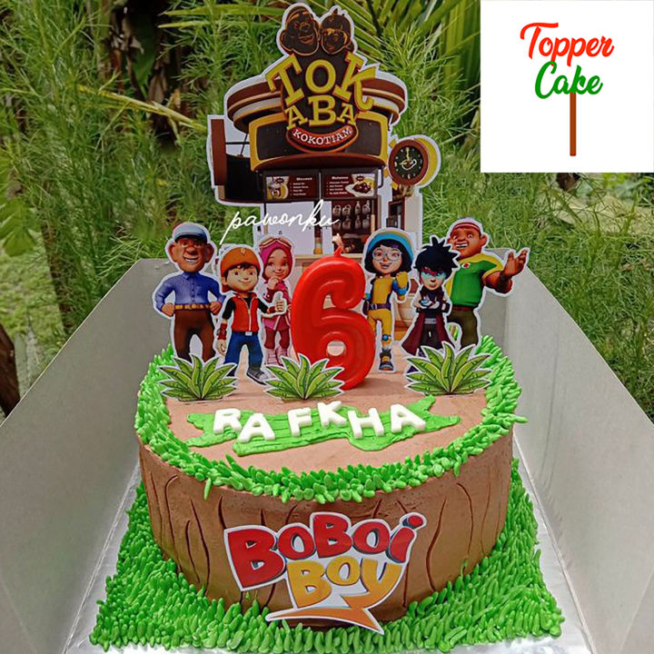 Topper Cake Boboiboy gratis tambah nama, usia dan foto/Hiasan kue ulang ...