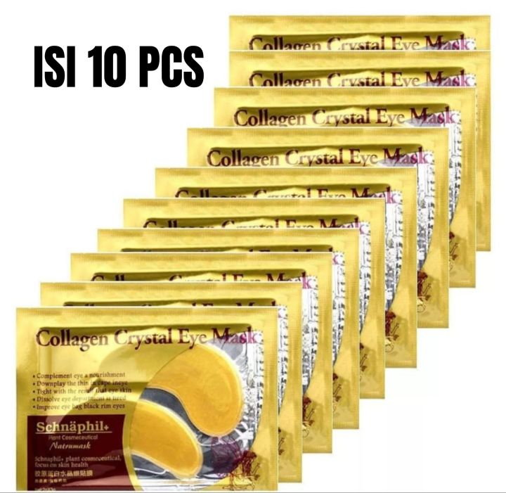 10 PASANG Masker Mata COLLAGEN CRYSTAL GOLD EYE BAG MASK EYEMASK ...