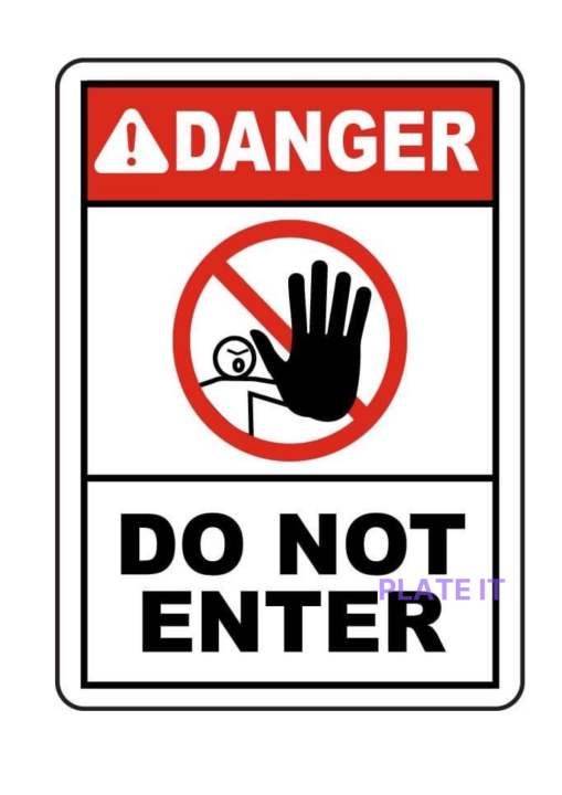 DANGER DON NOT ENTER SIGNAGE A4 size | Lazada PH
