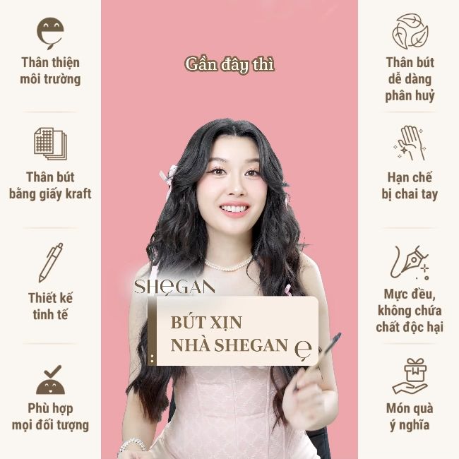 Hộp 5 Bút Bi Giấy Tái Chế Thân Thiện Môi Trường SHeGAN | Lazada.vn