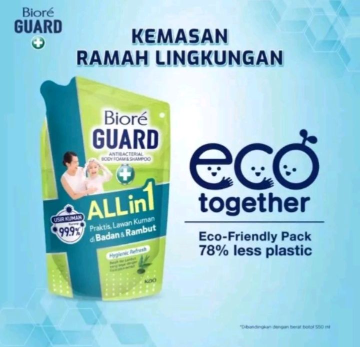 Biore Guard All in 1 Hygienic Refresh Body Foam & Shampoo 400ml ...