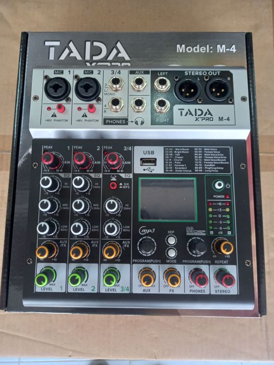 MIXER TADA M-4 เอฟเฟกแท้ USB บูธูท ใช้ไฟAC DC ได้ | Lazada.co.th