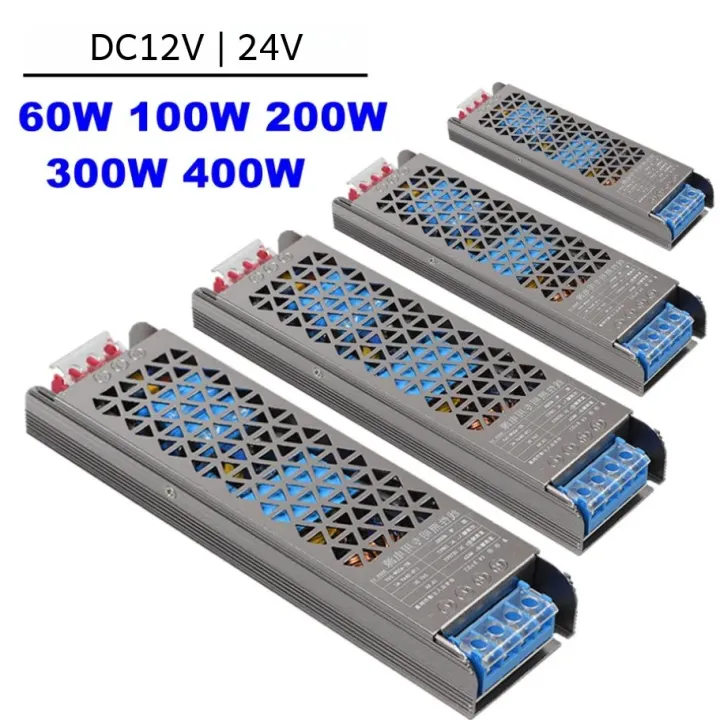 Bộ Nguồn LED 12V 24V Siêu Mỏng, Biến Áp AC-DC 60W-400W, Bộ Chuyển Đổi ...