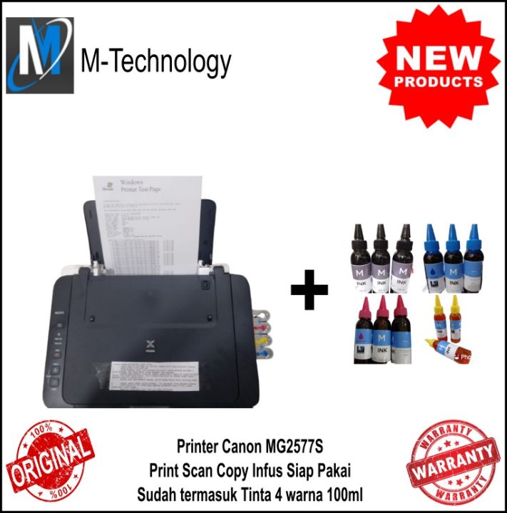 Ready Printer Canon Mg2570s Print Scan Copy Infus All in one (Bonus ...