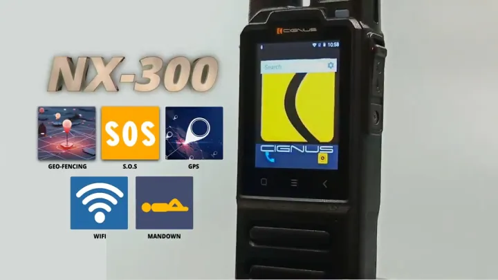 Cignus NX-300 4G Network WIFI Android IP55 Water Resistant POC Radio ...