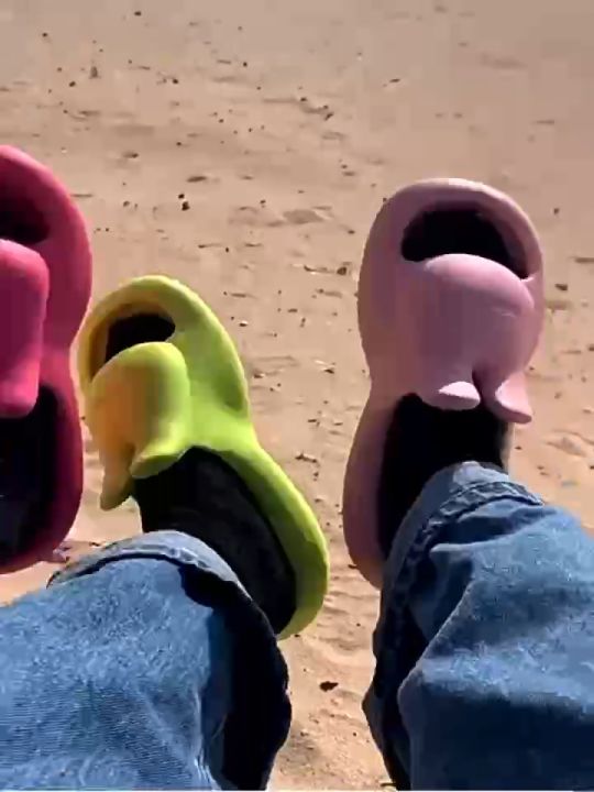 vivi.an รองเท้าแตะแบบสวม วัสดุ EVA (ยางชนิดนุ่มพิเศษ) ทรงกระต่ายน่ารัก ...