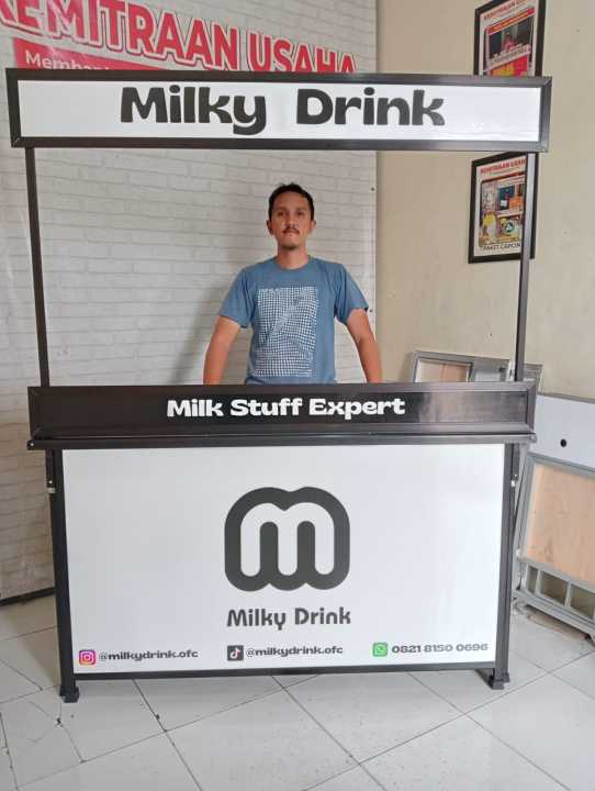 Booth Portable / Meja Lipat / Gerobak Lipat Bongkar Pasang Ukuran 1,5 ...