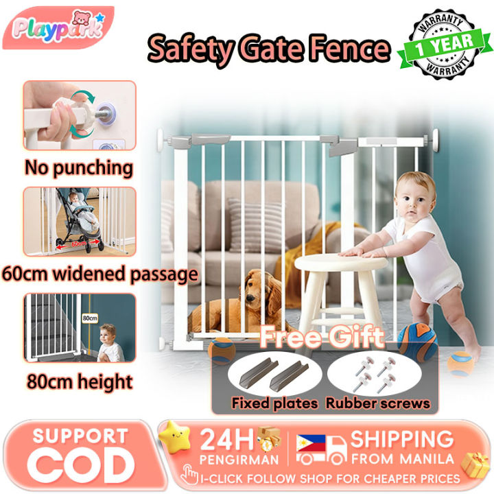 Baby Safety Gate for Baby & Pets Adjustable Sturdy Fence No Drilling ...