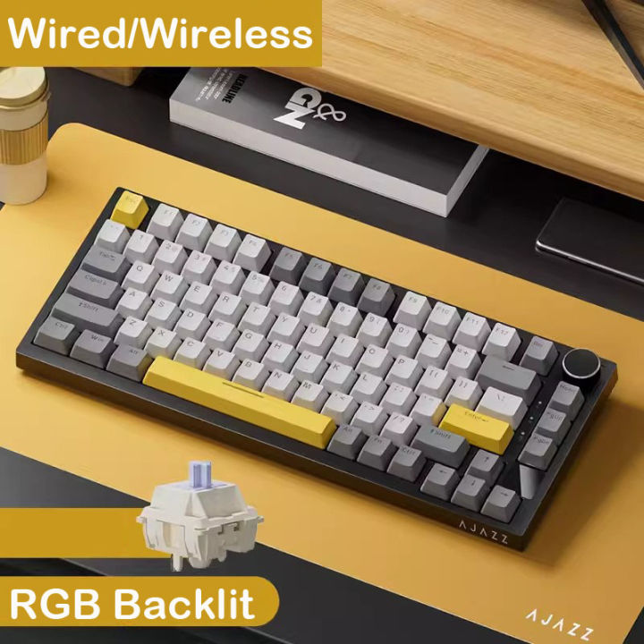 AJAZZ AK820 Wired&Wireless Mechanical Gaming Keyboard Tri-Mode RGB ...