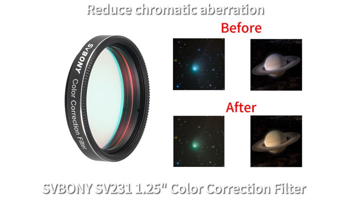 SVBONY SV231 Correct Chromatic Aberration Filter 1.25&2 inches AR anti ...