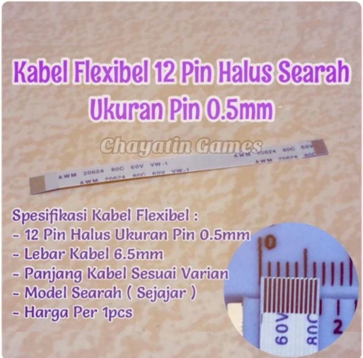 Kabel Flexibel 12 Pin Halus Searah Panjang sesuai Varian - Ukuran Pin 0 ...