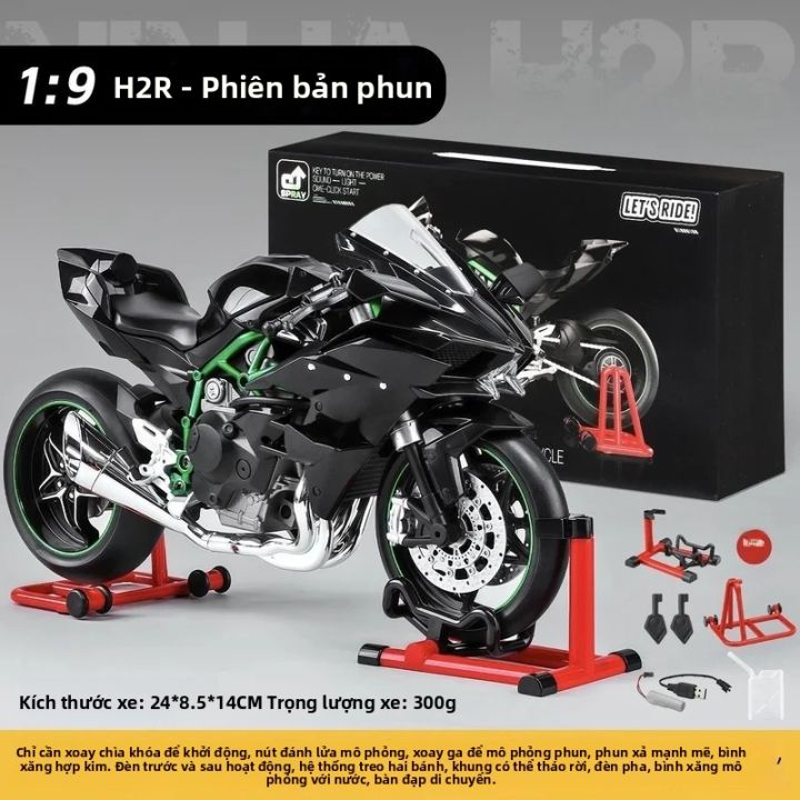 Mô Hình Xe Mô Tô Kawasaki Ninja H2R Tỷ Lệ 1:9, Chất Liệu Hợp Kim Đúc ...