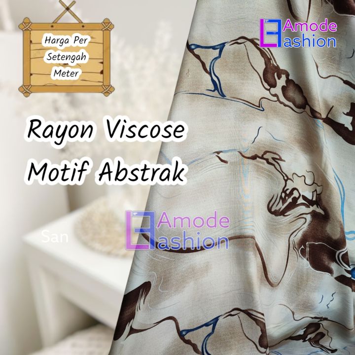 Kain Rayon Viscose Motif Abstrak | Lazada Indonesia