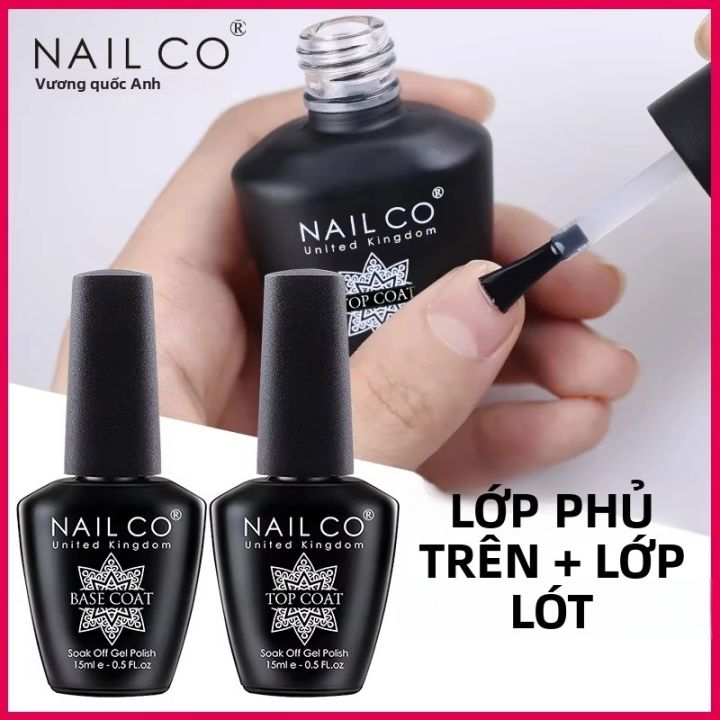 Bộ Sơn Móng Tay NAILCO Magic Remover, Lớp Phủ Bóng, Lớp Nền, Sơn Gel ...