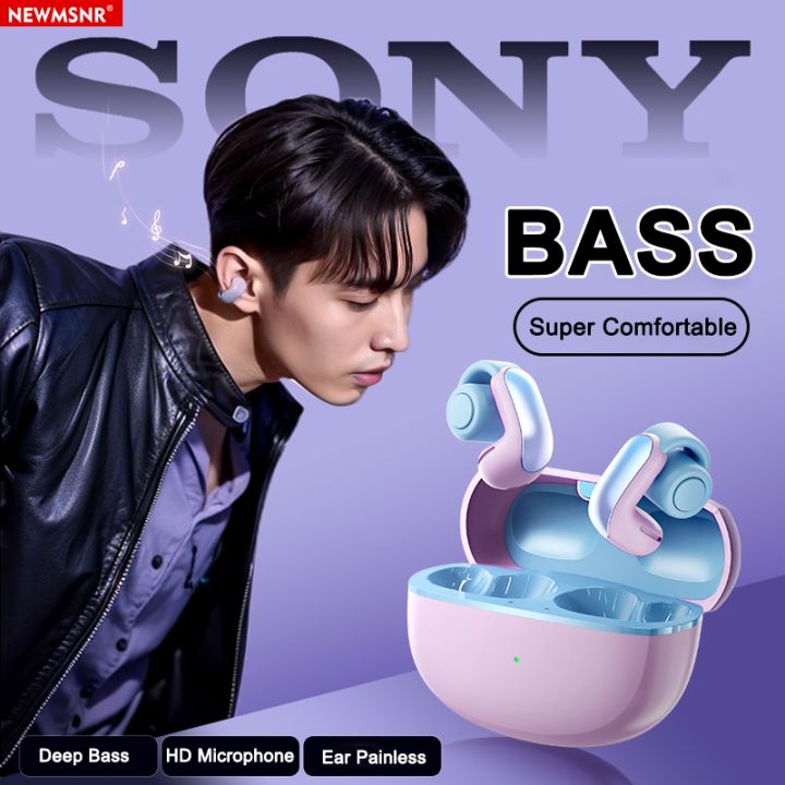 NEWMSNR CVC Call Noise Reduction Ear Clip Earbuds 9D Panoramic Surround ...