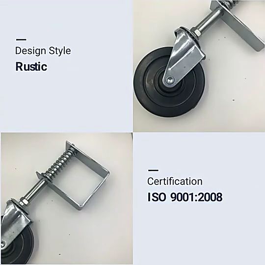 4inch Rubber Mute 100KG Load Capacity Spring Loaded Gate Door Wheel ...