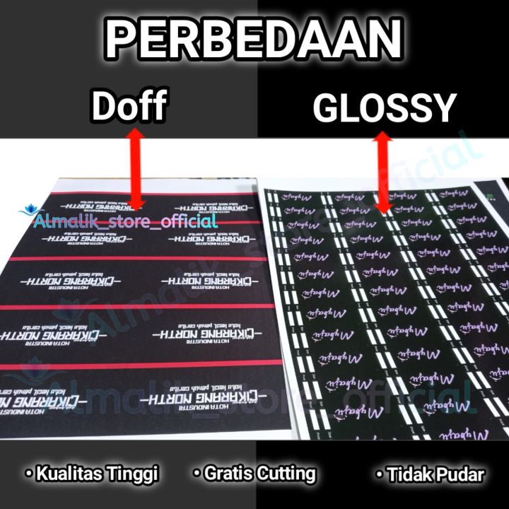variasi bahan DOFF stiker label buat jualan makanan minuman toples kue ...