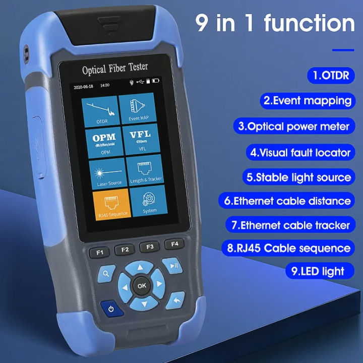 AUA900D/A Mini Pro OTDR Reflectometer 9 Functions in 1 Device OPM OLS ...