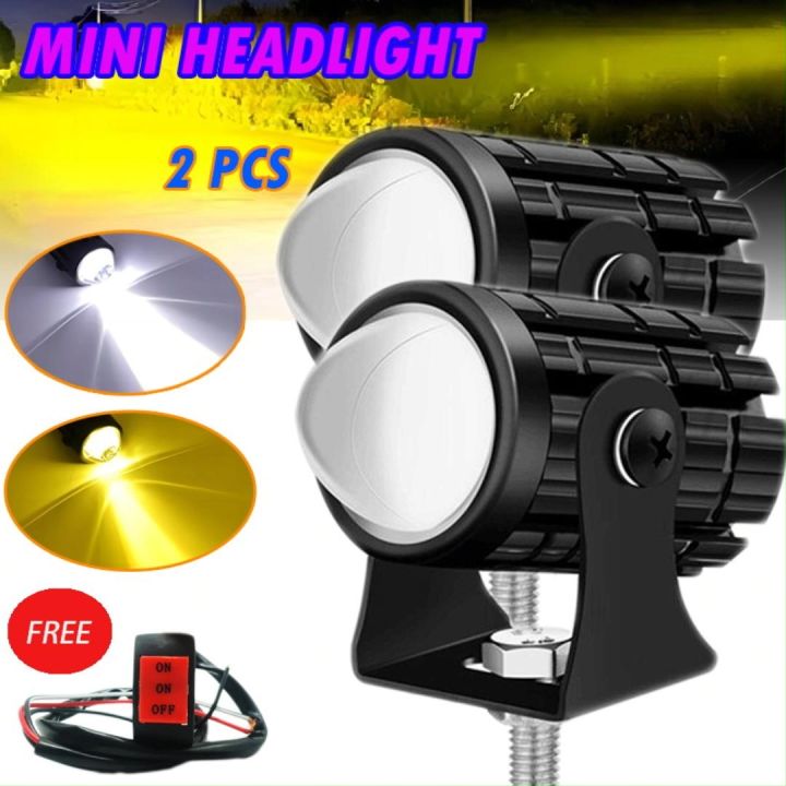 Bimota 2PCS HUKP Motorcycle Mini LED Driving Light High Low White ...