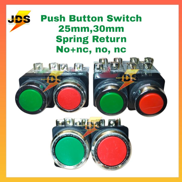25mm,30mm Push Button Switch - Spring Return | Lazada PH