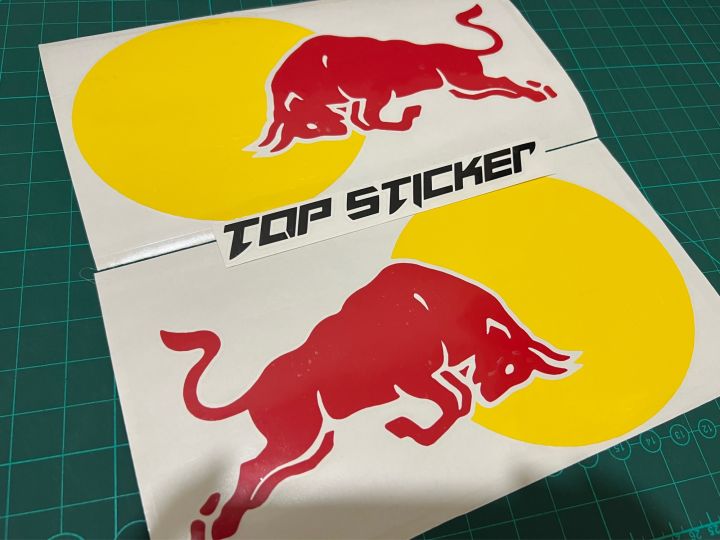 2 PCS KIRI KANAN REDBULL RED BULL CAR STICKER AKSESORI KERETA STICKERS ...