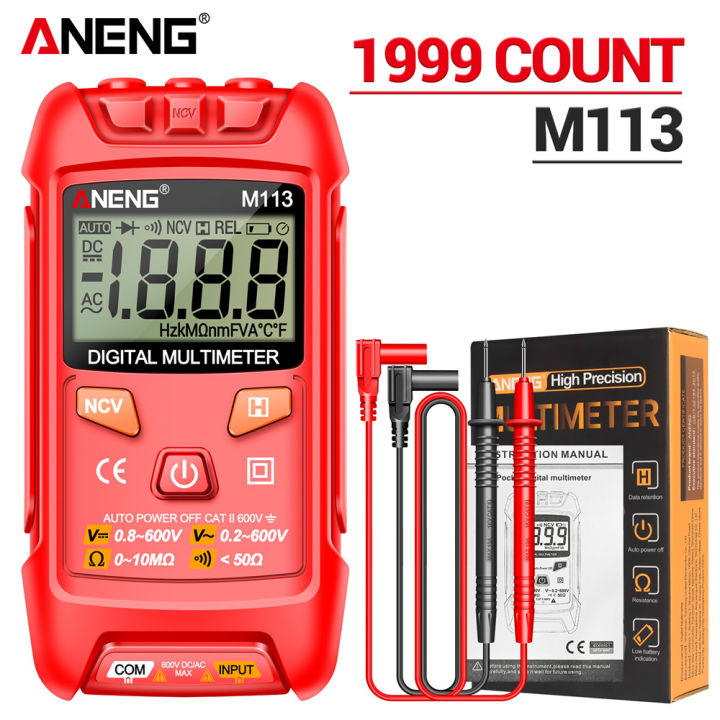 ANENG M113 Pocket Portable Multímetro Tester 1999 Counts Mini ...