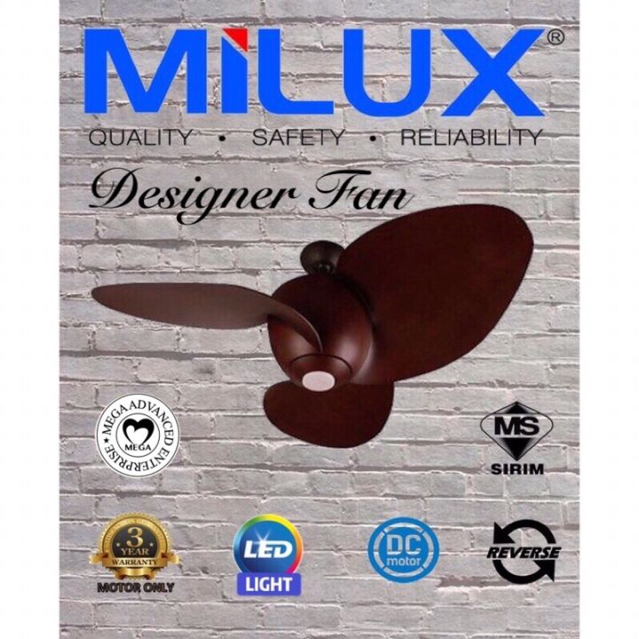 Milux 44” DC Motor Ceiling Fan With LED Light MCF-S3668 | Lazada