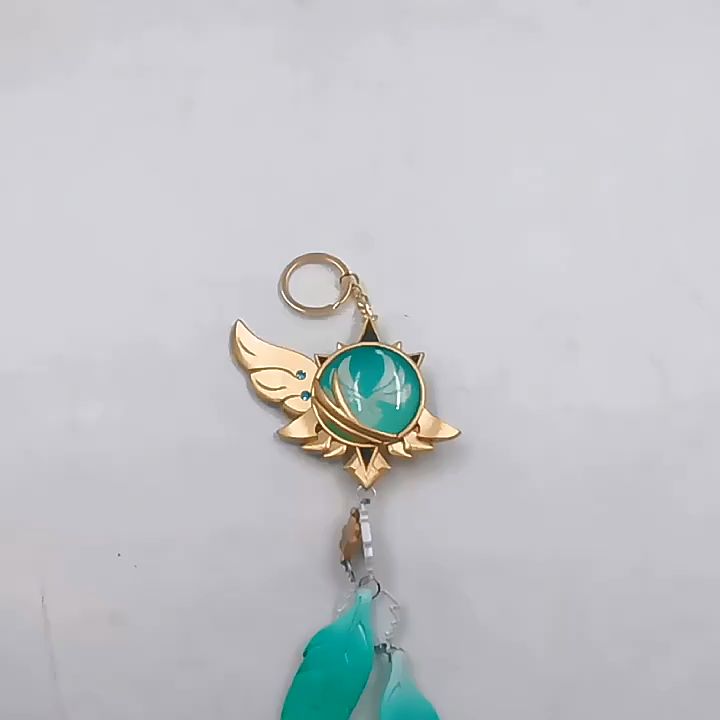 Large Size Genshin Impact Keychain Metal Luminous Double Sides Eye Of ...