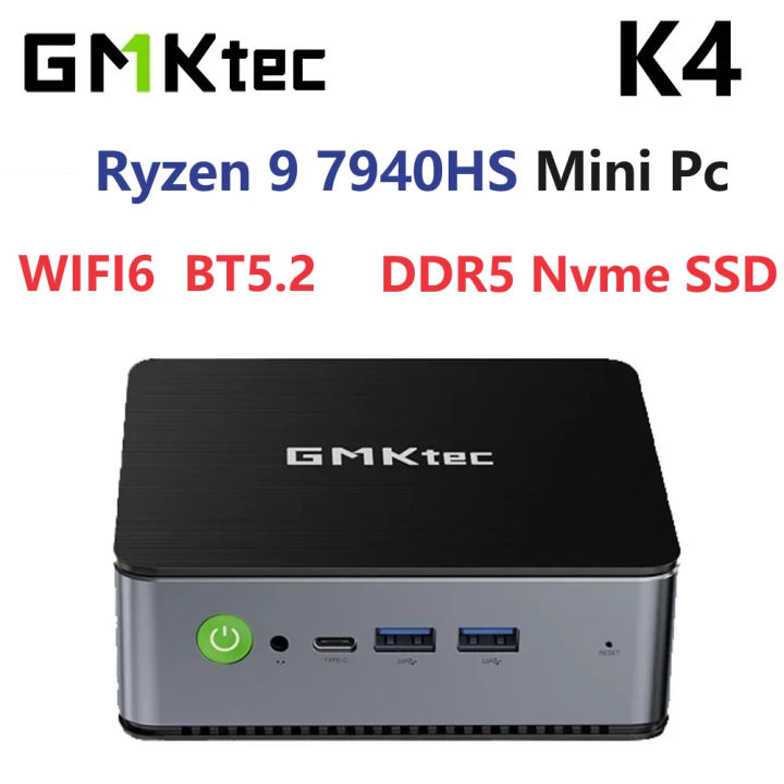 GMKtec K4 Mini Pc AMD Ryzen 9 7940HS DDR5 NVME 5600MT/S SSD Max 5.2GHz ...