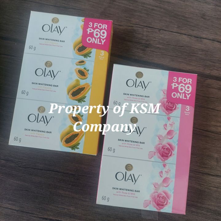 Original Olay Skin Whitening Soap w/Papaya (60g x 3Pcs Per Set), From ...