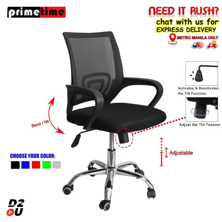 Primetime Ergonomic Office Arm Chair with Chromed Steel starbase ...