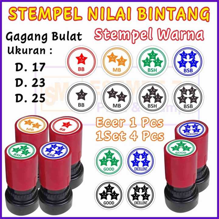 Stempel Nilai Bintang Penilaian Anak TK / PAUD | Lazada Indonesia
