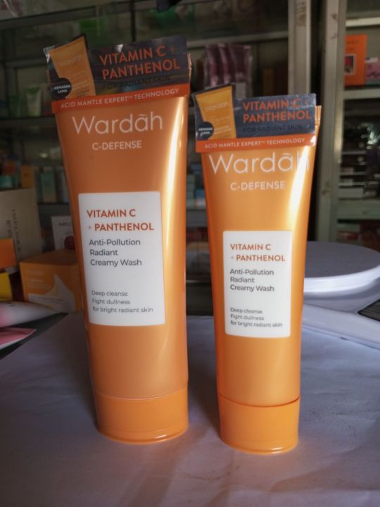 Wardah C-Defense vitamin C + panthenol anti-pollution radiant creamy ...