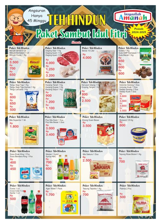 CETAK BROSUR PAKET LEBARAN CUSTOM FREE DESAIN/FULL COLOUR/ KERTAS ART ...