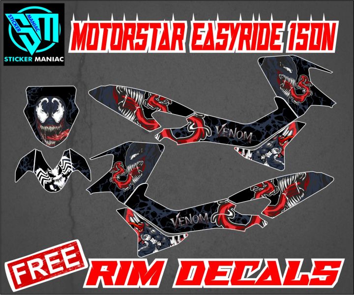 Motorstar Easyride 150n full body decals, free rim decals | Lazada PH