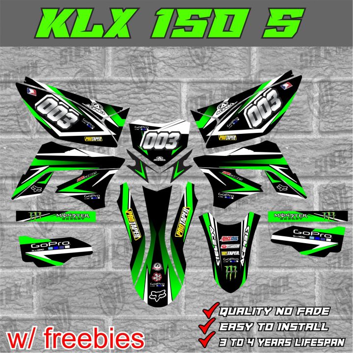 Kawasaki klx 150s decals sticker, laminated | Lazada PH