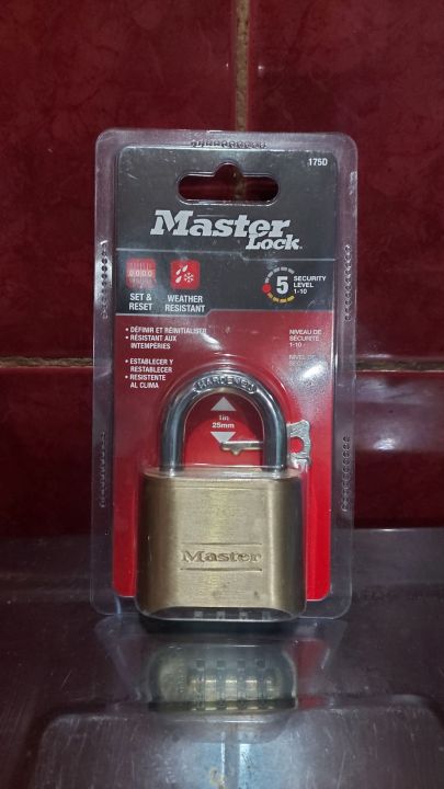 MASTERLOCK WEATHER RESISTANT RESETTABLE PADLOCK #175-D | Lazada PH
